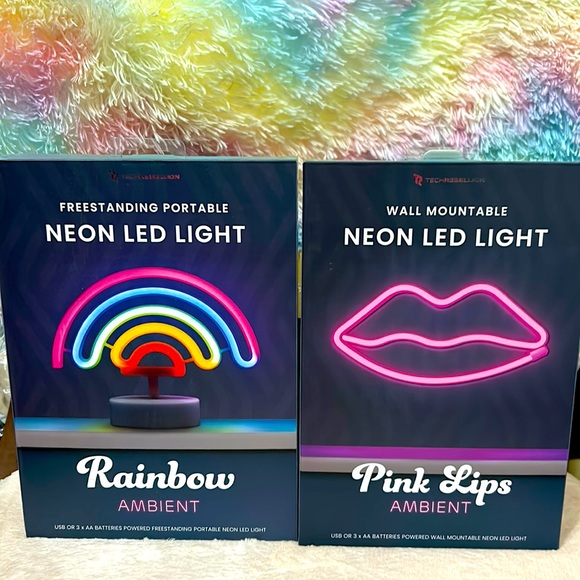Techrebellion | Other | Nwt 2 Free Standing Portable Neon Led Light ...